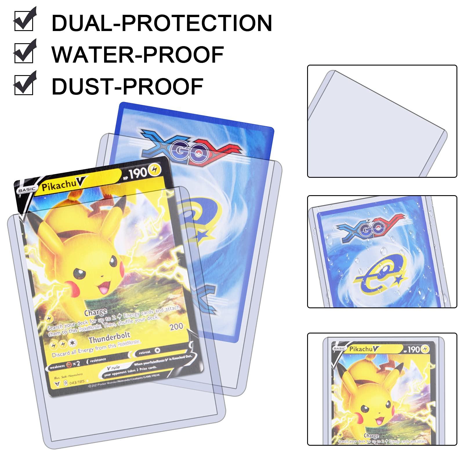 Cingfanlu 100 Pack 3" x 4" Toploaders Semi-Rigid Card, Penny Sleeves Bundle for Trading and Sports Cards, PSA BGS CSG SGC Baseball Plastic Card Photocard Protector,Standard Size Perfect for Grading