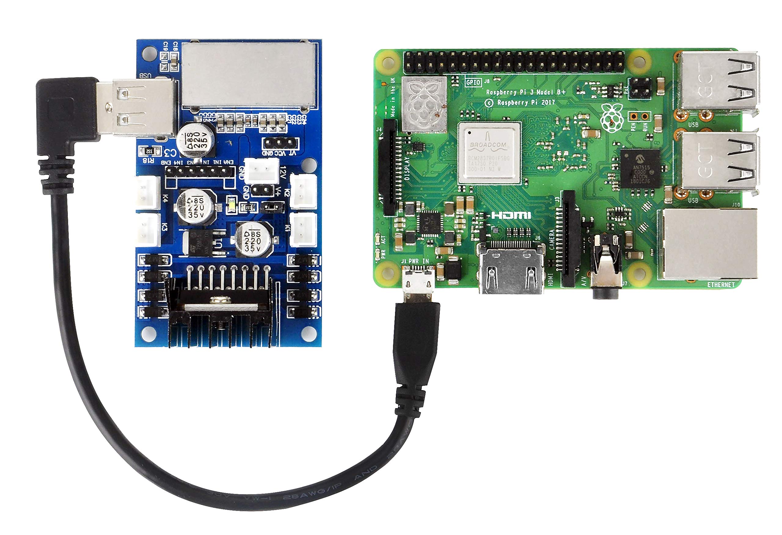 OSOYOO 4WD L298N Motor Driver Board Dual H Bridge DC JST Connectors for Robotic Smart Car for Arduino Rapsberry Pi 3 3b 4b
