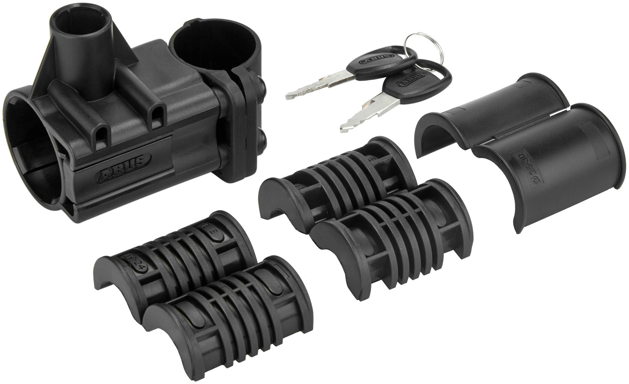 ABUS Ultimate 420 U-Lock + USH Bracket - Bike Lock with Round Shackle and Bracket - ABUS Security Level 12-140 mm Shackle Height, Black