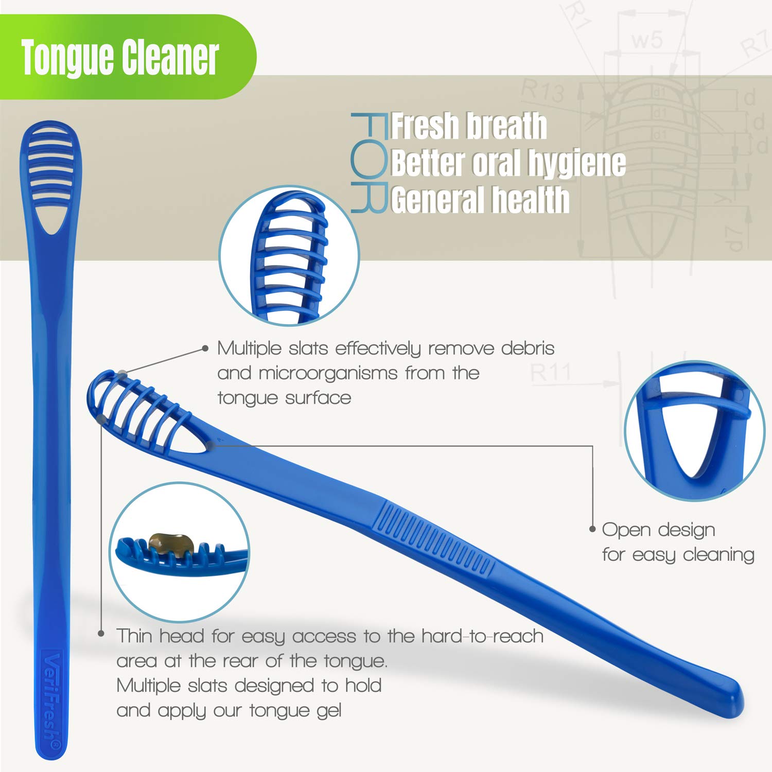 Fresh Breath Kit for Bad Breath - Tongue Scraper & Cleaner with Cleaning Gel β All Natural Treatment