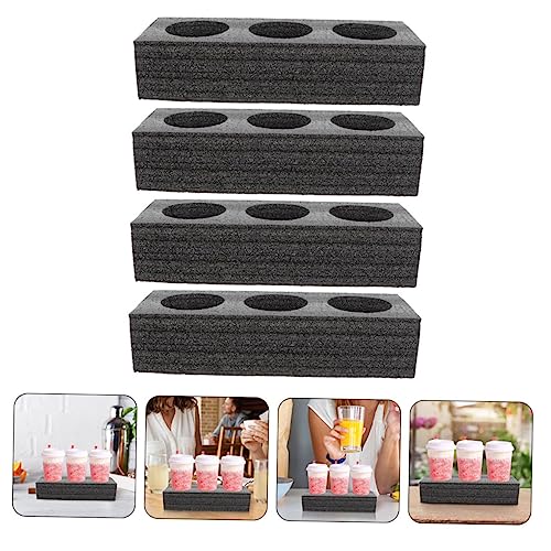 8 Pcs Milk Tea Drink Cup Holder Door Dash Supplies Car Cup Tray Beverage Carrier Cup Drink Carrier Tool Trays Coffee Cup Rack Outdoor Cup Tray Compost Pearl Cotton Porous re-usable