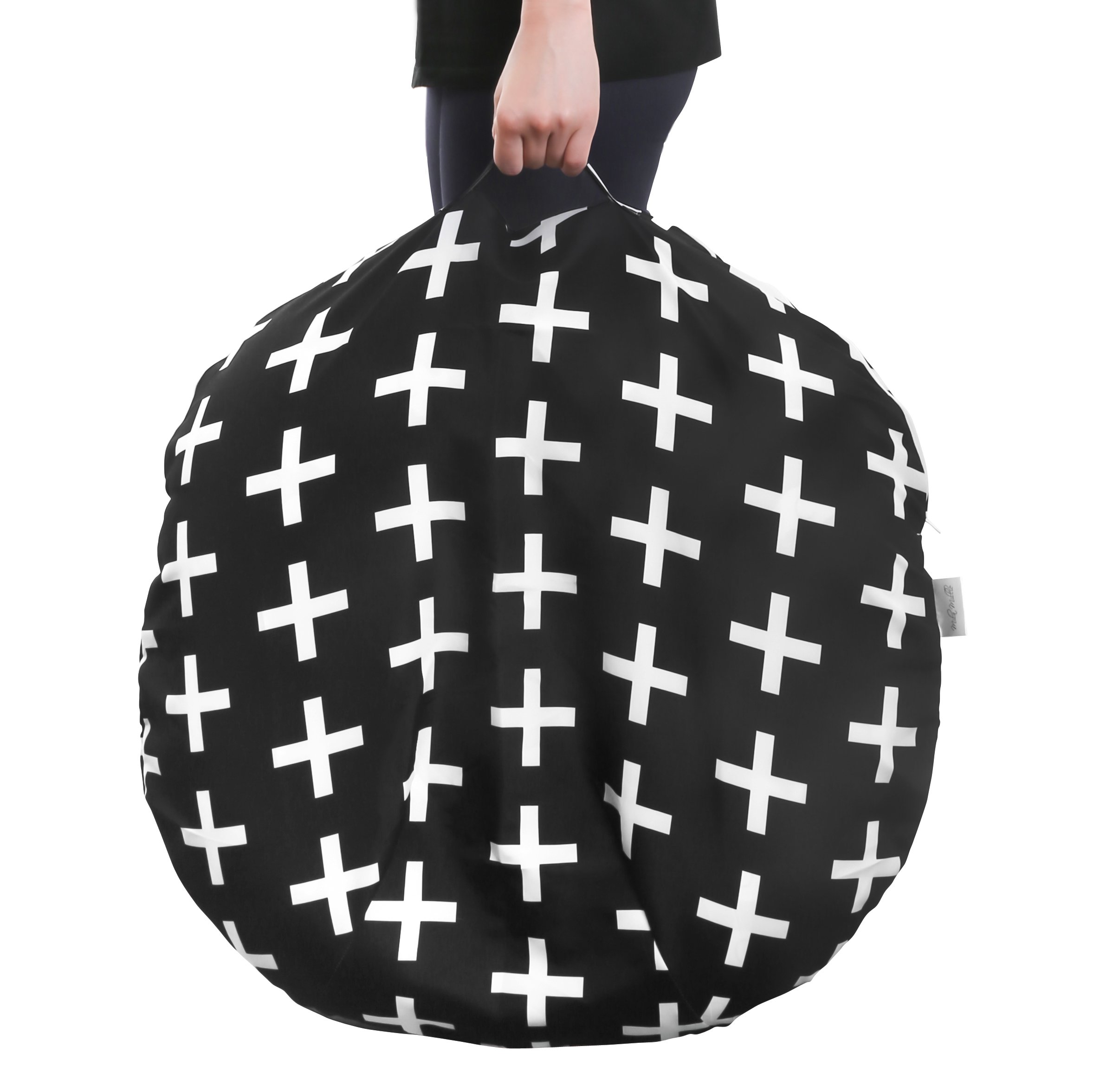 Mila Millie Water Resistant Removable Cover for Newborn Lounger | Unisex Swiss Cross Design | Premium Quality Soft Wipeable Fabric (Swiss Cross)