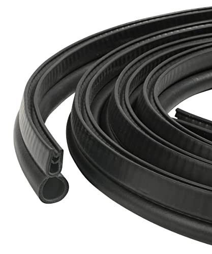 ESEWALAS 10Ft/20Ft Car Door Rubber Seal Strip with Top Bulb,Rubber Weather Seal,Automotive Weather Stripping Soundproofing Edge Guard Trim for Cars, Boats,RVs,Trucks and Home Applications (20 Feet)