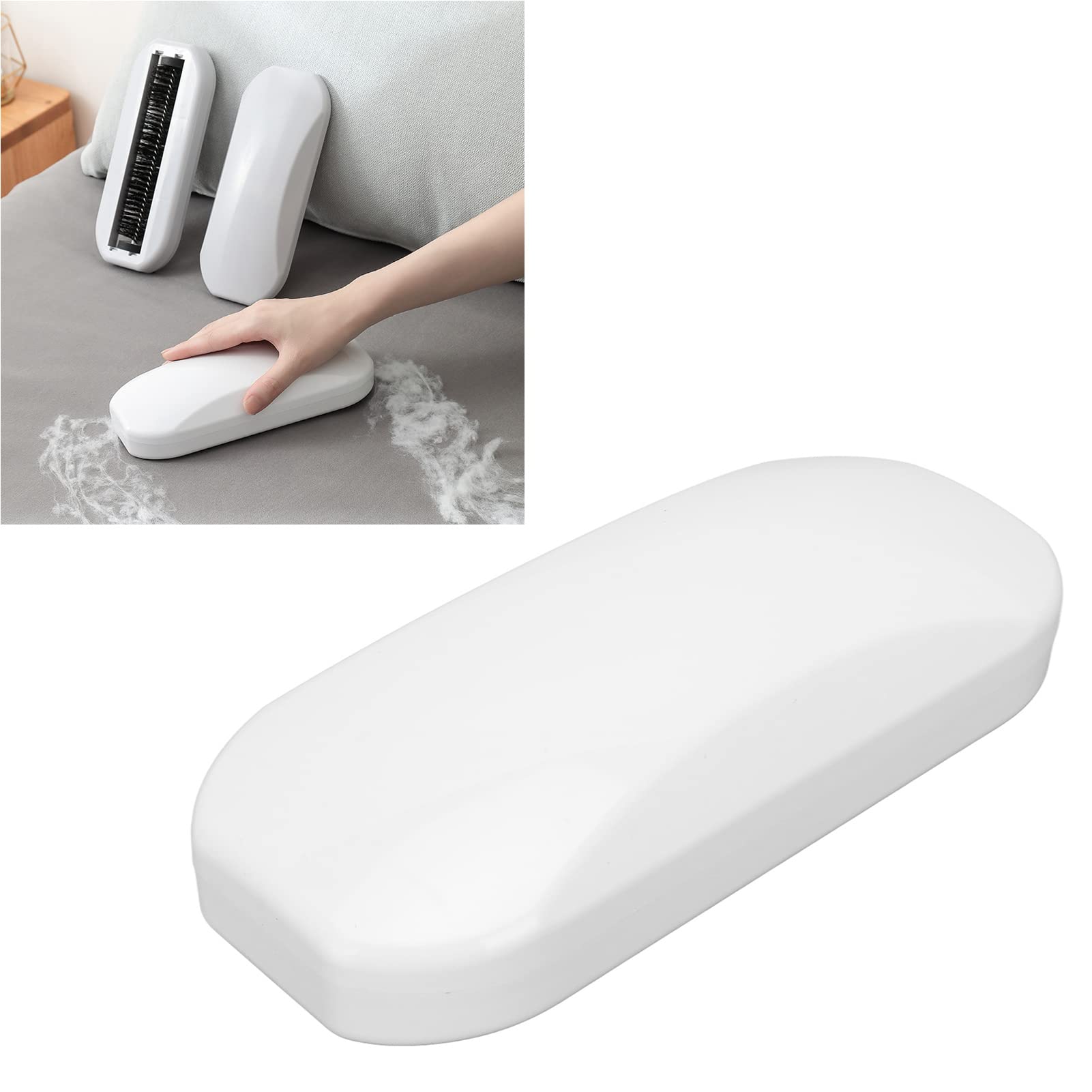 HURRISE Reusable Handheld Crumb Sweeper, Handy Rolling Bed Sweeping Brush, Floor Dust Remover, Home Soft Hair Debris Collector for Table Bed Sheet Clothes Sofa