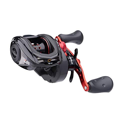 Abu Garcia Revo SX RKT Low Profile Baitcast Fishing Reel, Black/Red