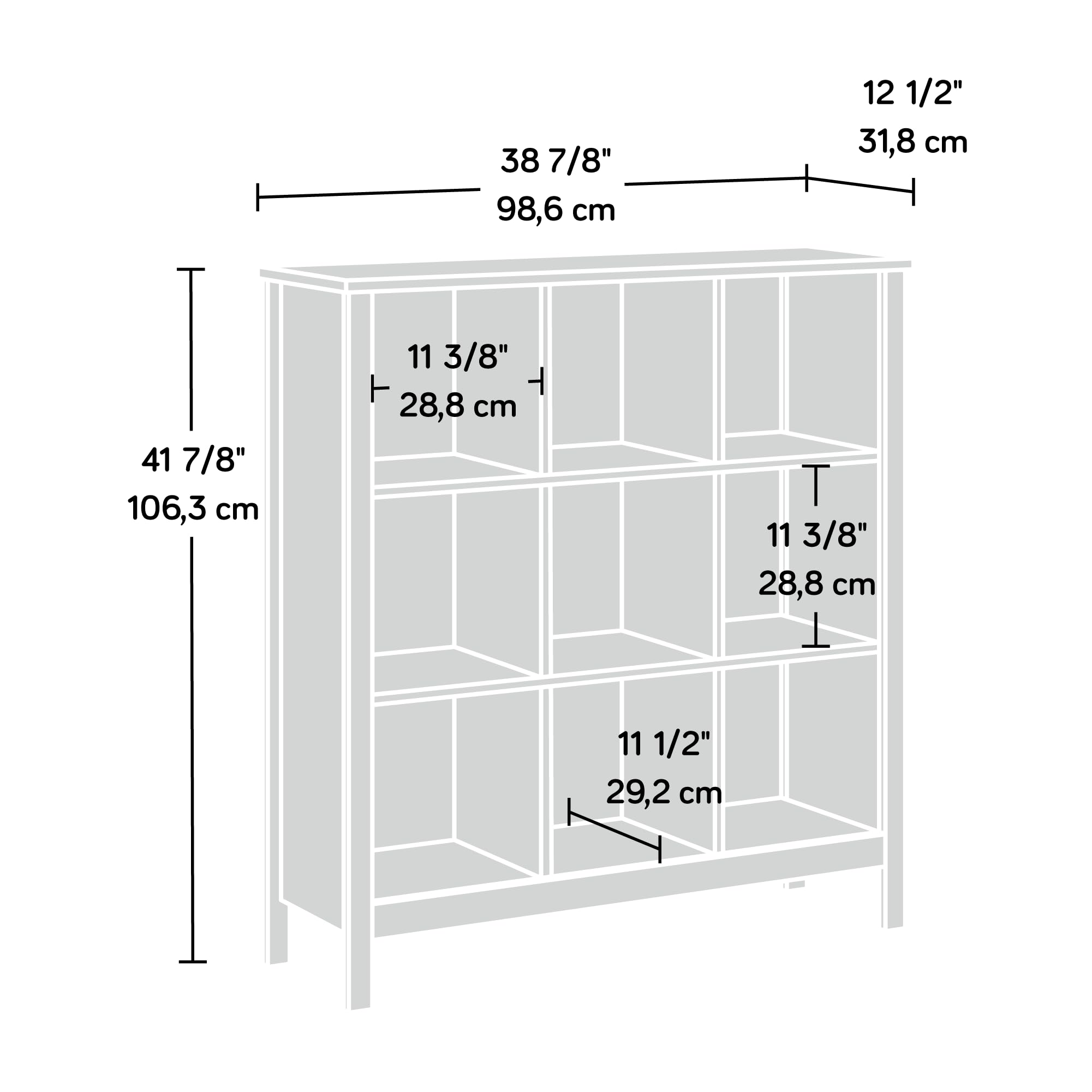 Sauder Miscellaneous Storage Cubby Storage Bookcase, Spring Maple Finish