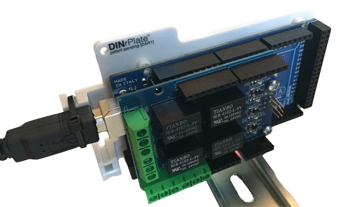 DIN Rail Mount for Arduino UNO/Mega (3-Pack)