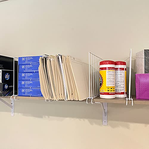 Evelots 8 Pack Wood Shelf Divider/Organizer-Closet/Cabinet-Bedroom/Office-No Tools