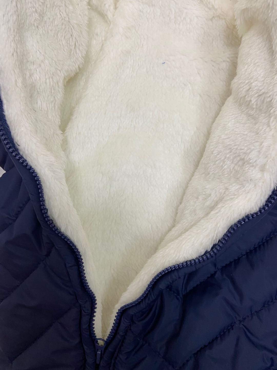 DINGDONG'S CLOSET Baby Boy Girl Winter Hooded Puffer Jacket Snowsuit with Gloves(Navy,9-12M)