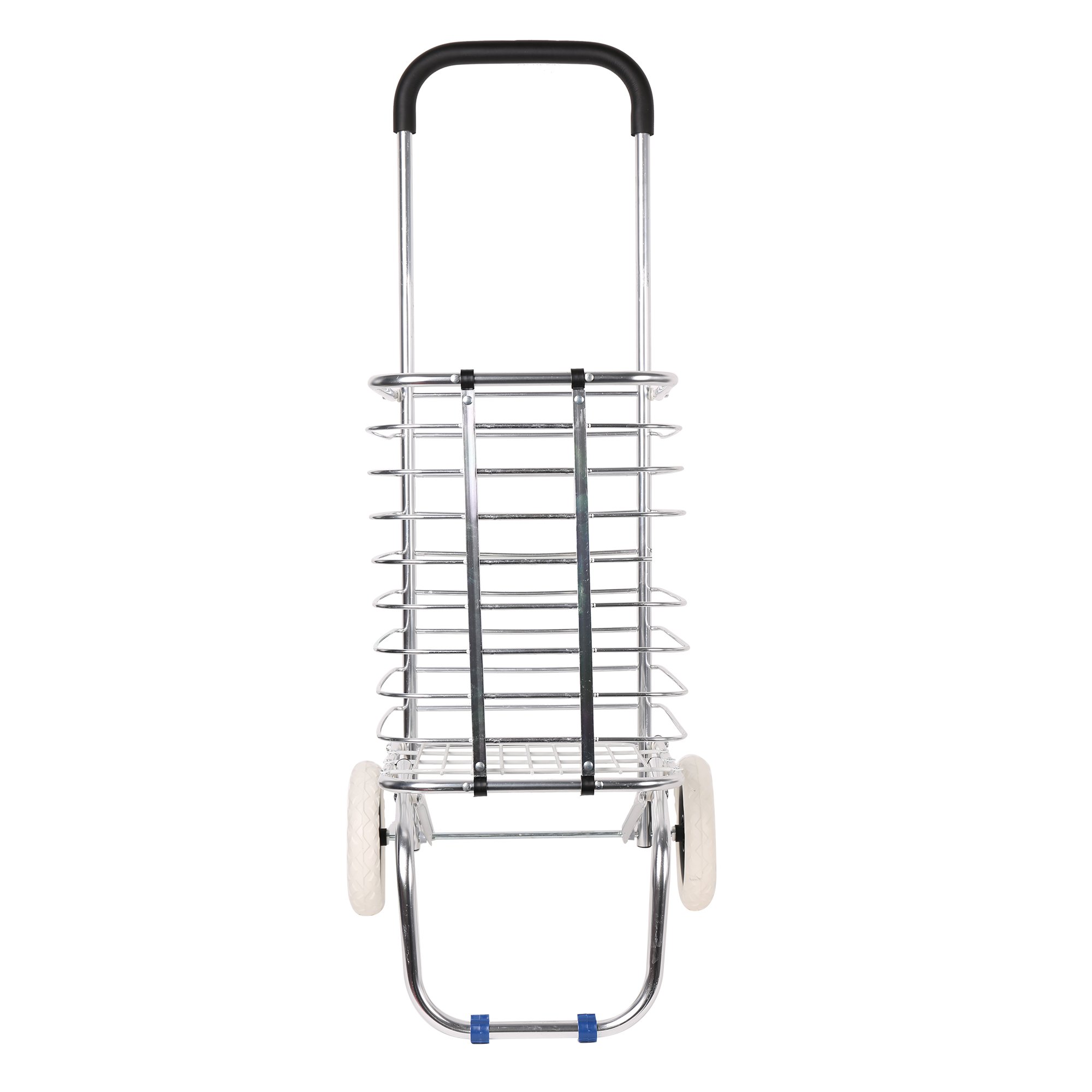 Livebest Shopping Utility Cart with 2 Wheels Swivel Durable Folding Design Dolly Laundry Hand Cart Light Weight