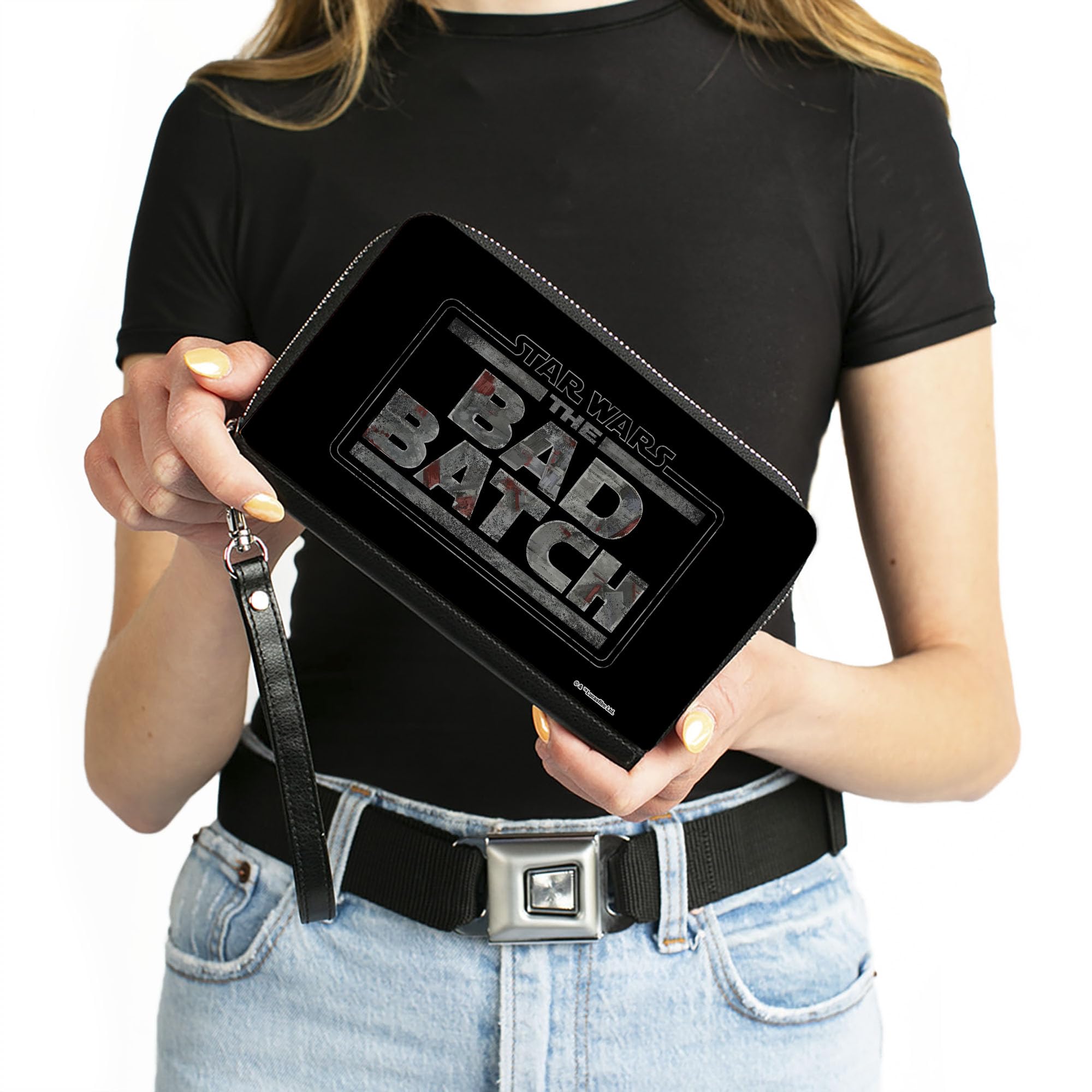Buckle-Down Women's PU Zip Around Wallet Rectangle-Star Wars The Bad Batch, 7.5"x4.5"
