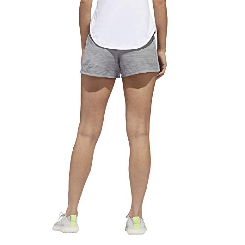 adidas Women's Pacer 3-Stripes Woven Short Medium Gray Heather/Black Medium