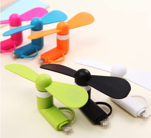 6Pcs Mini Cell Phone Fan - Colorful and Powerful 2-in-1 Fan, for Smartphone/Tablet - Cell Phone Summer Accessories