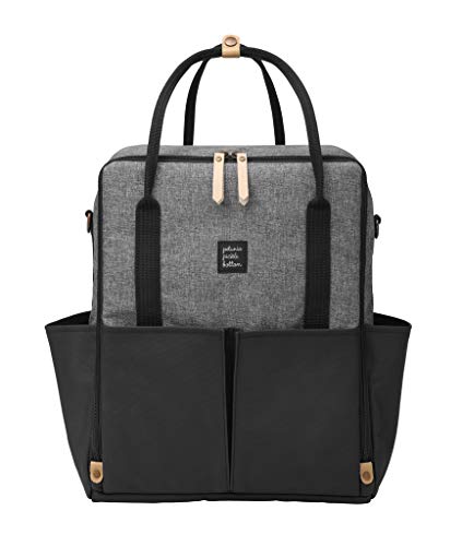 Petunia Pickle Bottom InterMix Backpack | Diaper Bag Backpack| Baby Bottle Bag for Parents | Stylish Baby Bag Organizer| Sophisticated and Spacious Backpack for On the Go Moms | Graphite/Black