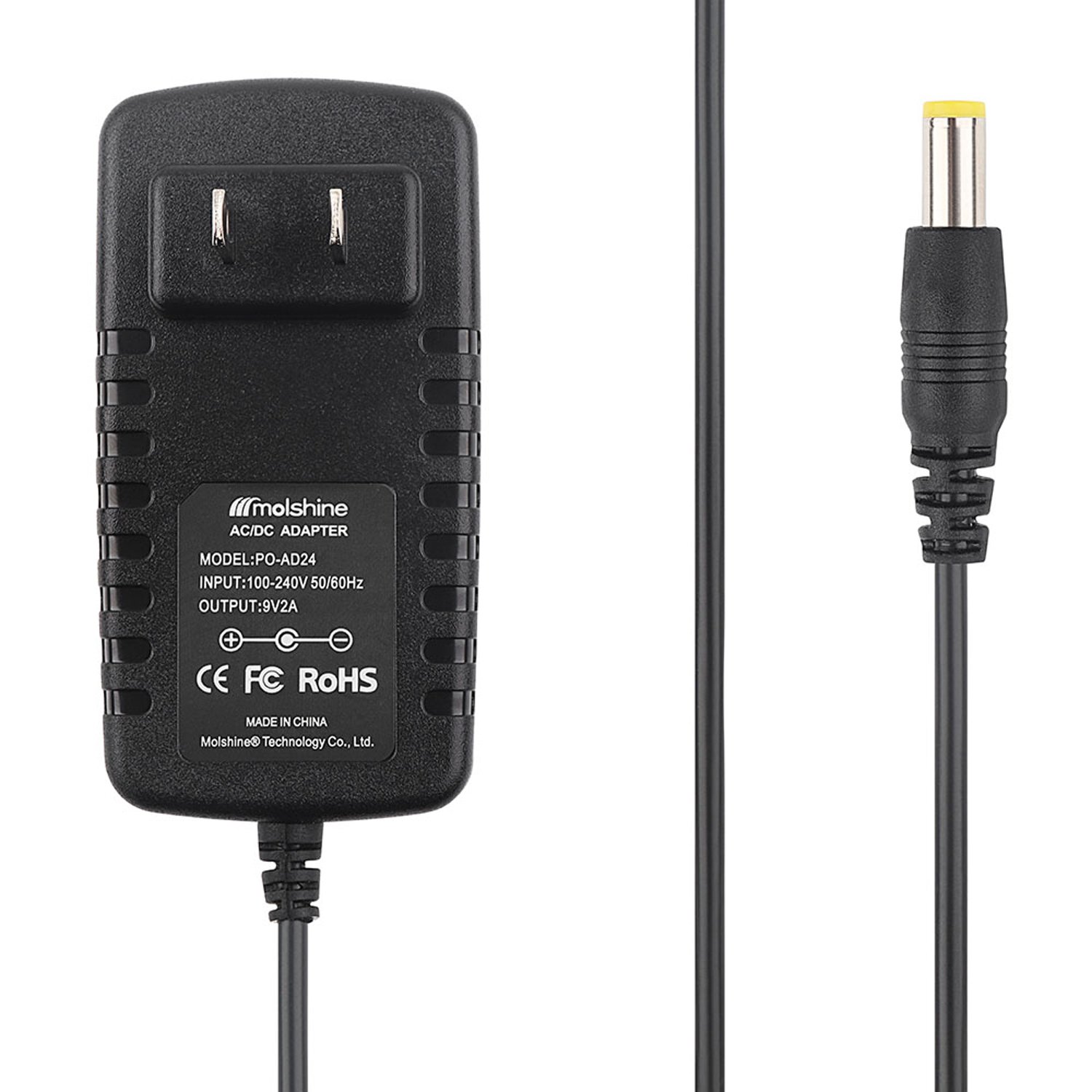 Molshine Compatible (6.6ft Cable) 9V AC/DC Adapter Charger for DYMO LM-160 LM-150 LM-500TS 100 155 160 210D 220P 350 LM210D LM-200 1790415 1790417 1738976 Label Maker Printer Power Supply