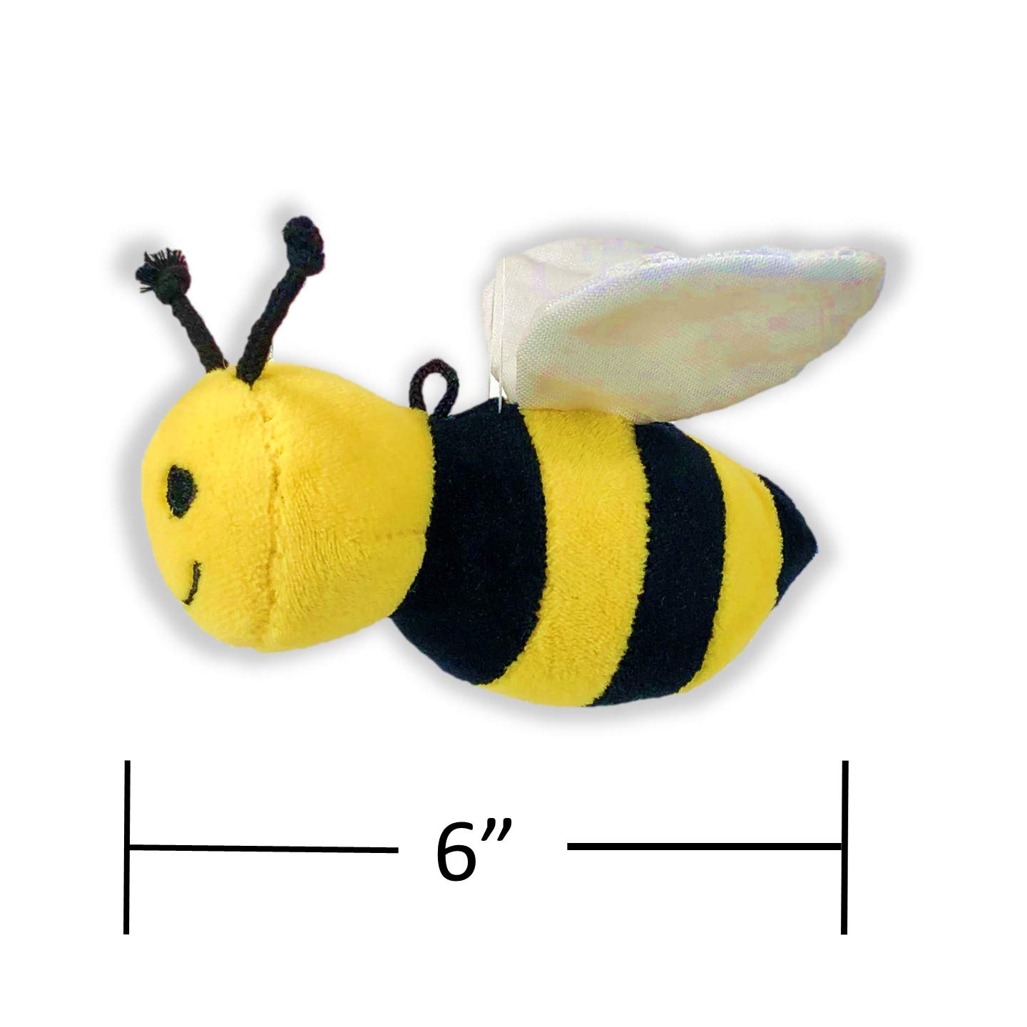 Dog Toy - Adorable Set of 3 Plush Squeaker Crinkle Interactive Toy Bees for Dogs, None, 3 Count (Pack of 1)