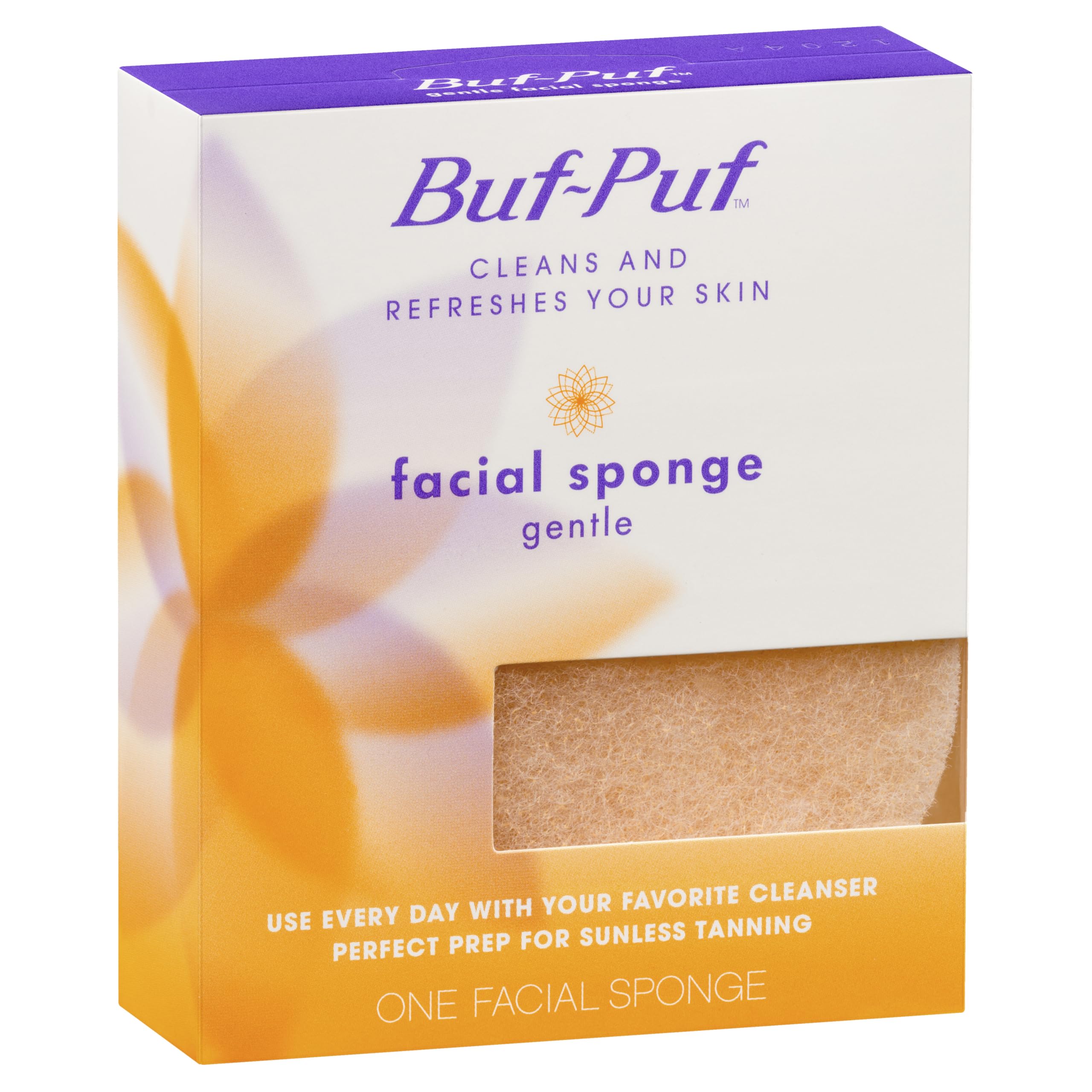 Buf-Puf Gentle Facial Sponge, Dermatologist Developed, Removes Deep Down Dirt & Makeup That Causes Breakouts and Blackheads, Reusable, Exfoliating, 2 Count