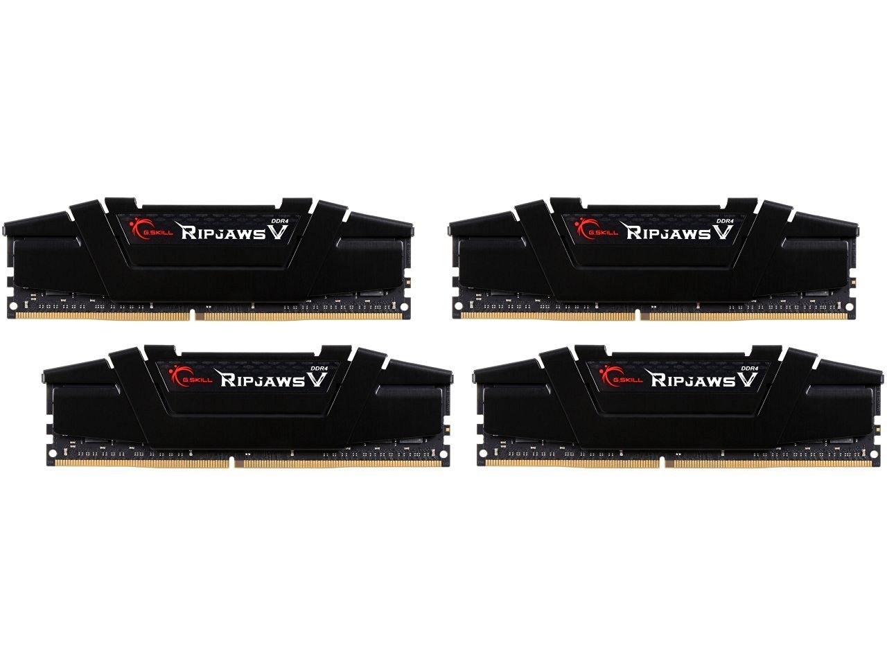 G.SKILL 64GB (4 x 16GB) Ripjaws V Series DDR4 PC4-25600 3200MHz Desktop Memory Model F4-3200C14Q-64GVK