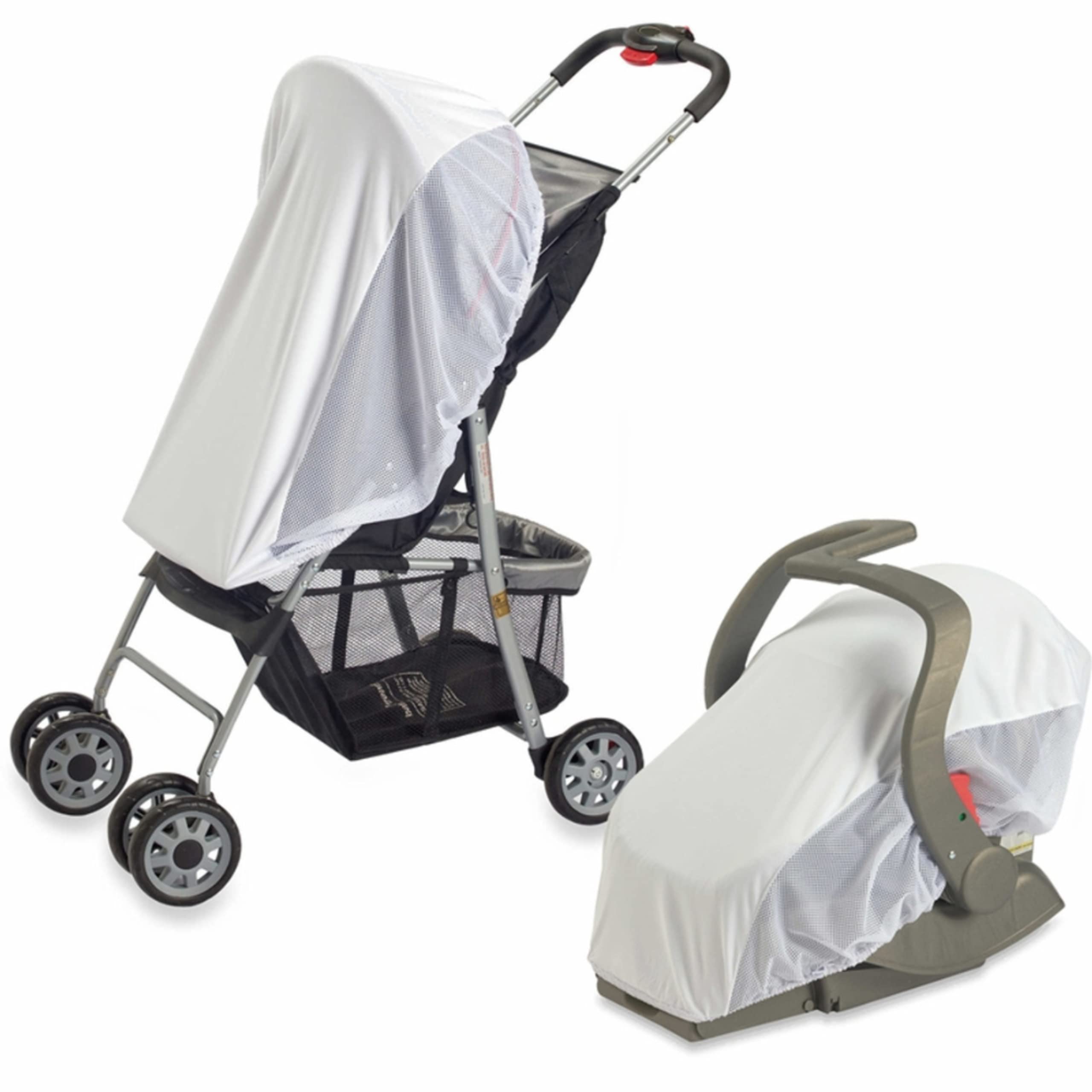 Diono Stroller Sun Net, Stroller Sun Shade, Universal Fit, Compatible with All Strollers, Car Seats, Baby Carriers, White