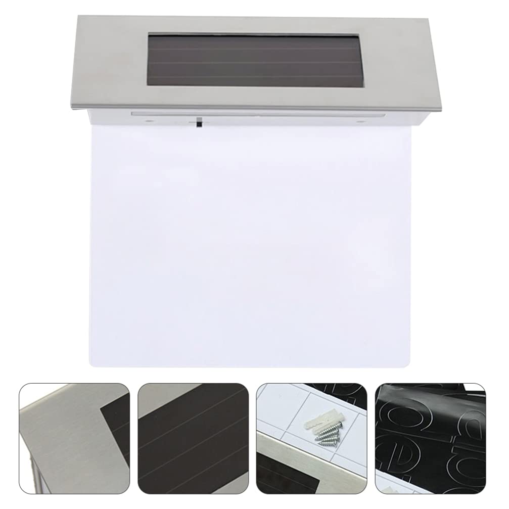 DOITOOL LED Flag Led Signs 2pcs Solar House Number Plaque Light with Motion Sensor LED Light Address Number Outdoor Metal Plaque Lighted Up for Home Garden Street Outdoor Digital Signs