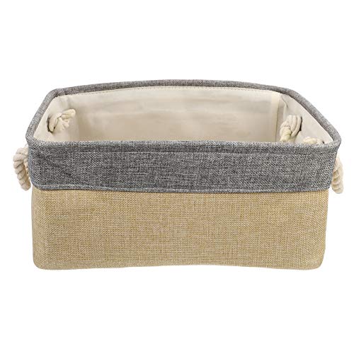 Homoyoyo 1pc Cube Cotton Color Large Laundry Bins Decoration Organizer Home Hamper Foldable Office Baby Container Bin Clothing Clo Handles Sundries Assorted Rope Shelf Fabric Basket