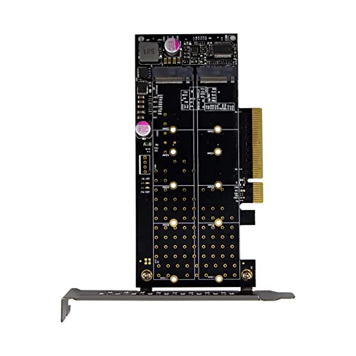 ATOZS PCI-E X8 Dual Channel M.2 NVMe Boost M.2 M Key NVMe SSD Solid State Drives Expansion Card