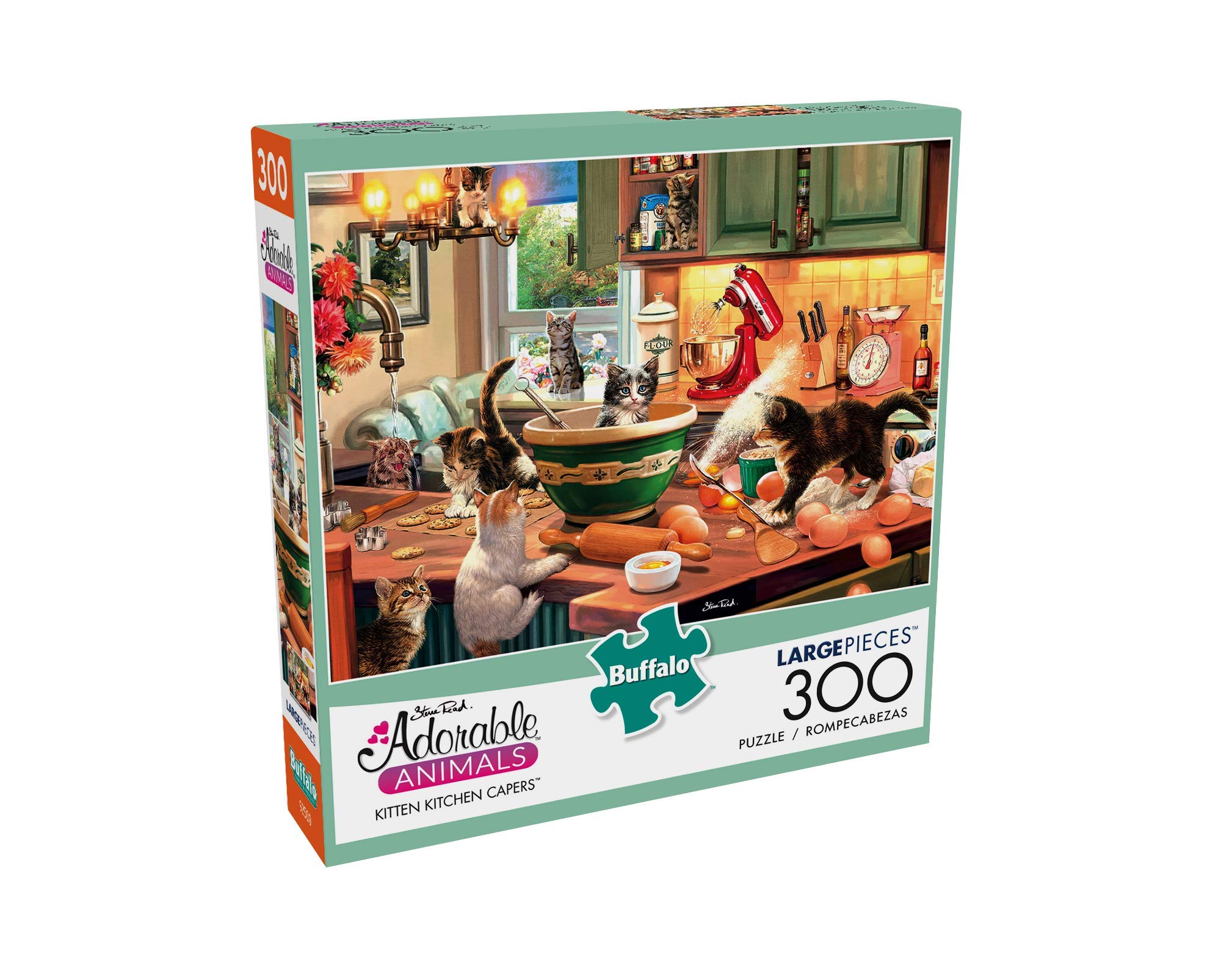 Buffalo Games - Kitten Kitchen Capers - 300 LARGE Piece Jigsaw Puzzle