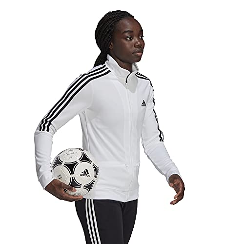 adidas Women's Sereno Track Jacket, White/Black, Medium