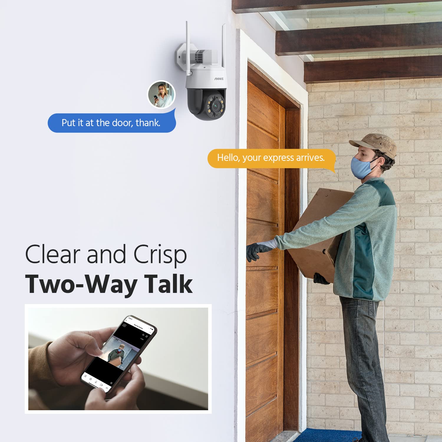 ANNKE 5MP PTZ Outdoor Security Camera, 20X Optical Zoom Auto Tracking, 2.4GHZ WiFi Security Camera with AI Human Detection, Color Night Vision, Two Way Talk, Up to 128GB SD Card(Not Included)