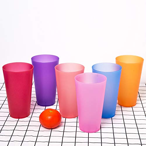 Plastic Dinnerware Unbreakable Plastic Tumblers, Bowls & Plates Dinnerware Set | Set of 18 in 6 Assorted Color | Dishwasher safe, BPA Free