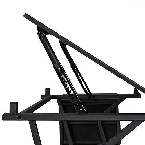 Topeakmart Height Adjustable Drafting Table Art Craft Desk Work Station Hobby Design Studio Tiltable Tabletop Drawing Desk with Stool & Storage Drawers ‎50.5 x 23.6 x 43.7 inches