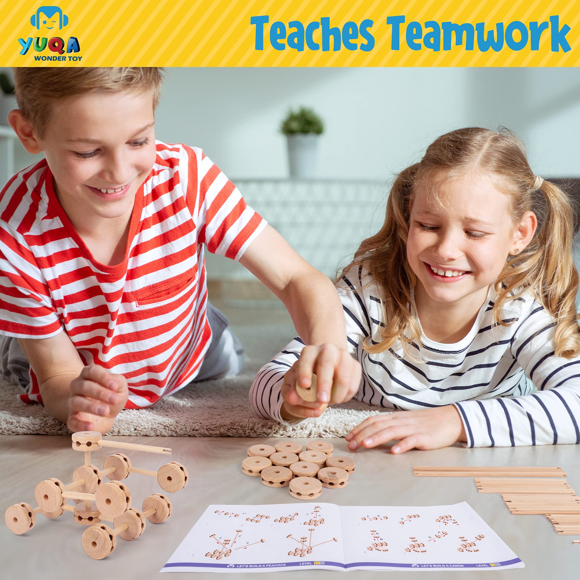 Building Blocks for Kids Ages 4-8 for Preschool Kids-60 Toys Blocks Set 6-12 Years Old to Create Various Shapes-Stimulating Different Toy for Children-Instruction Manual Included - Unique Gift