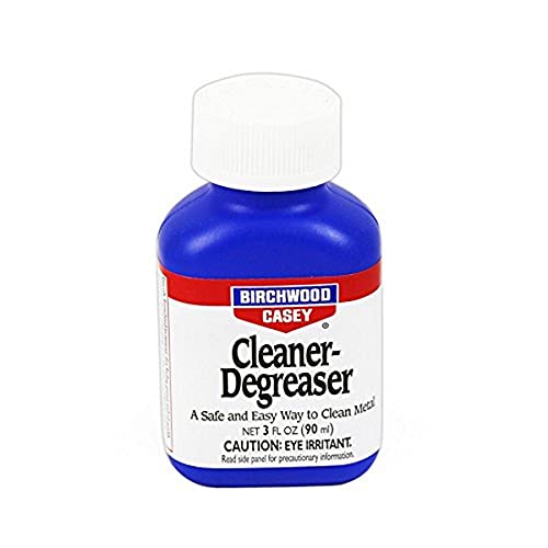 Birchwood Casey Fast-Acting Easy-to-Use Cleaner-Degreaser for Gun Cleaning and Maintenance, 3 OZ (90ml)