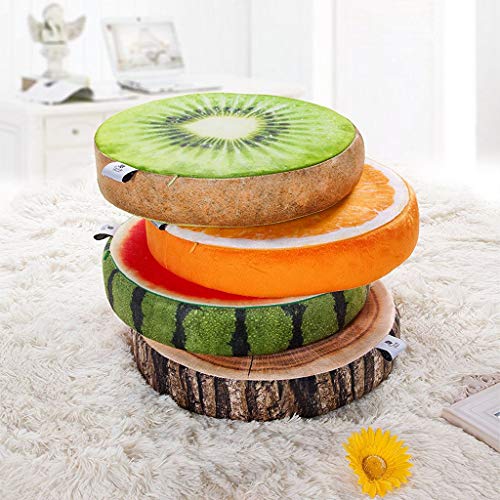 HYSEAS Decorative Round Throw Pillow, 3D Digital Print Comfortable Kids Funny Cute Wood Log Pillow Circle Seating Floor Cushion for Home, Couch, Sofa, Bedroom, Living Room Decor, Stump