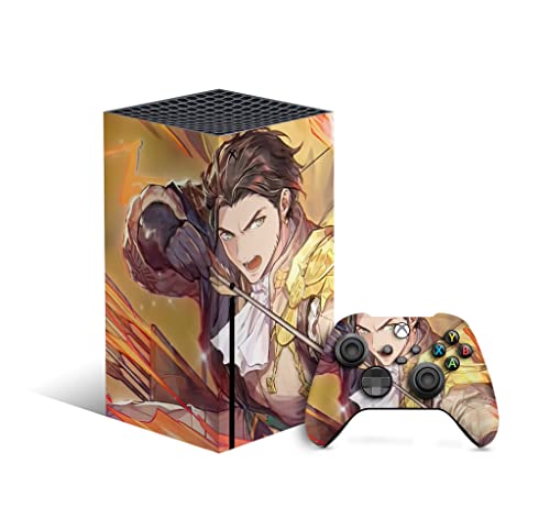 Alear Swordmans Slayer Dragon X-box-Series-X Skin Stickers, Full Body Vinyl Decal Cover for X-box-Series-X Console & Controllers