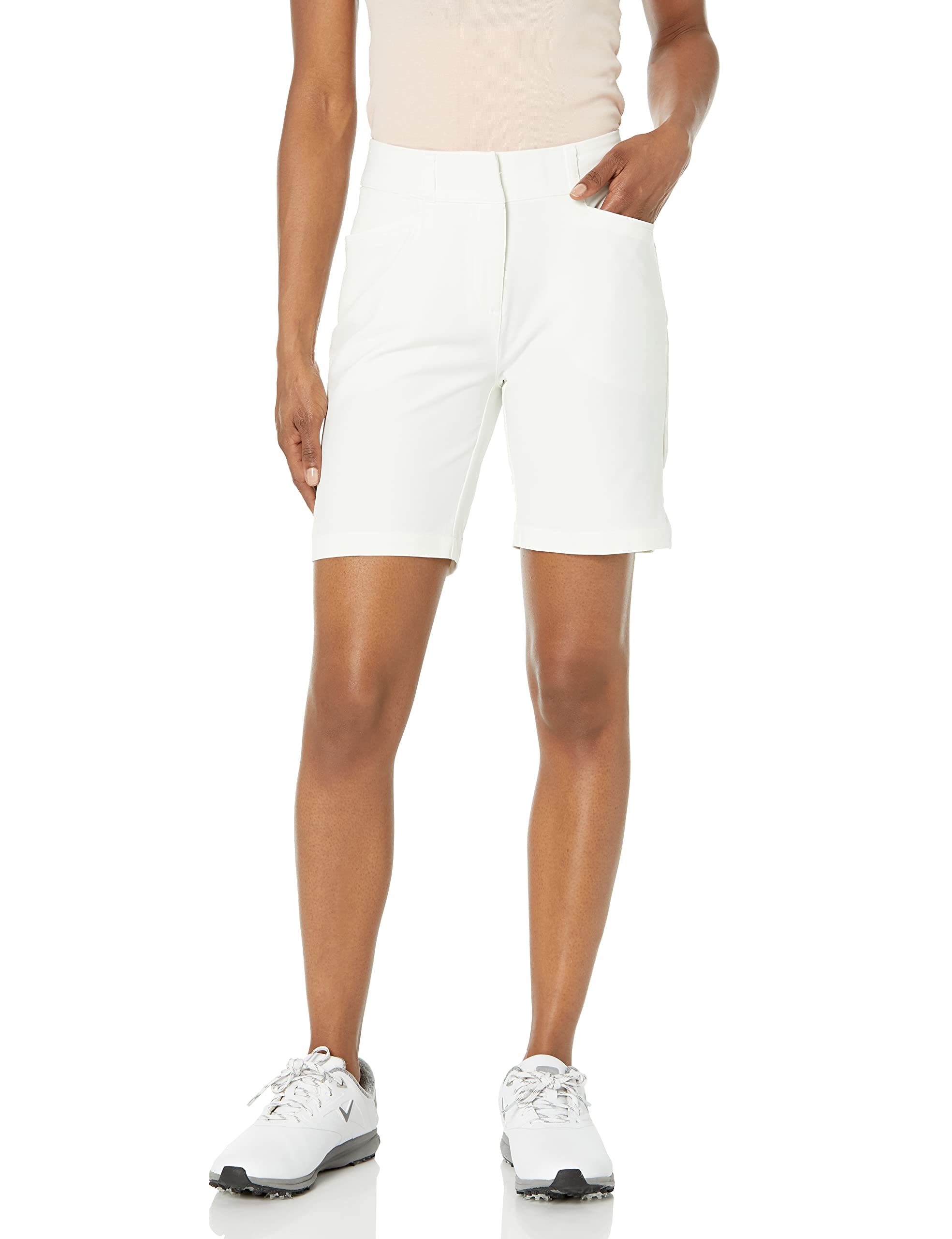 adidas Women's Standard 7 Inch Golf Shorts, White, 8