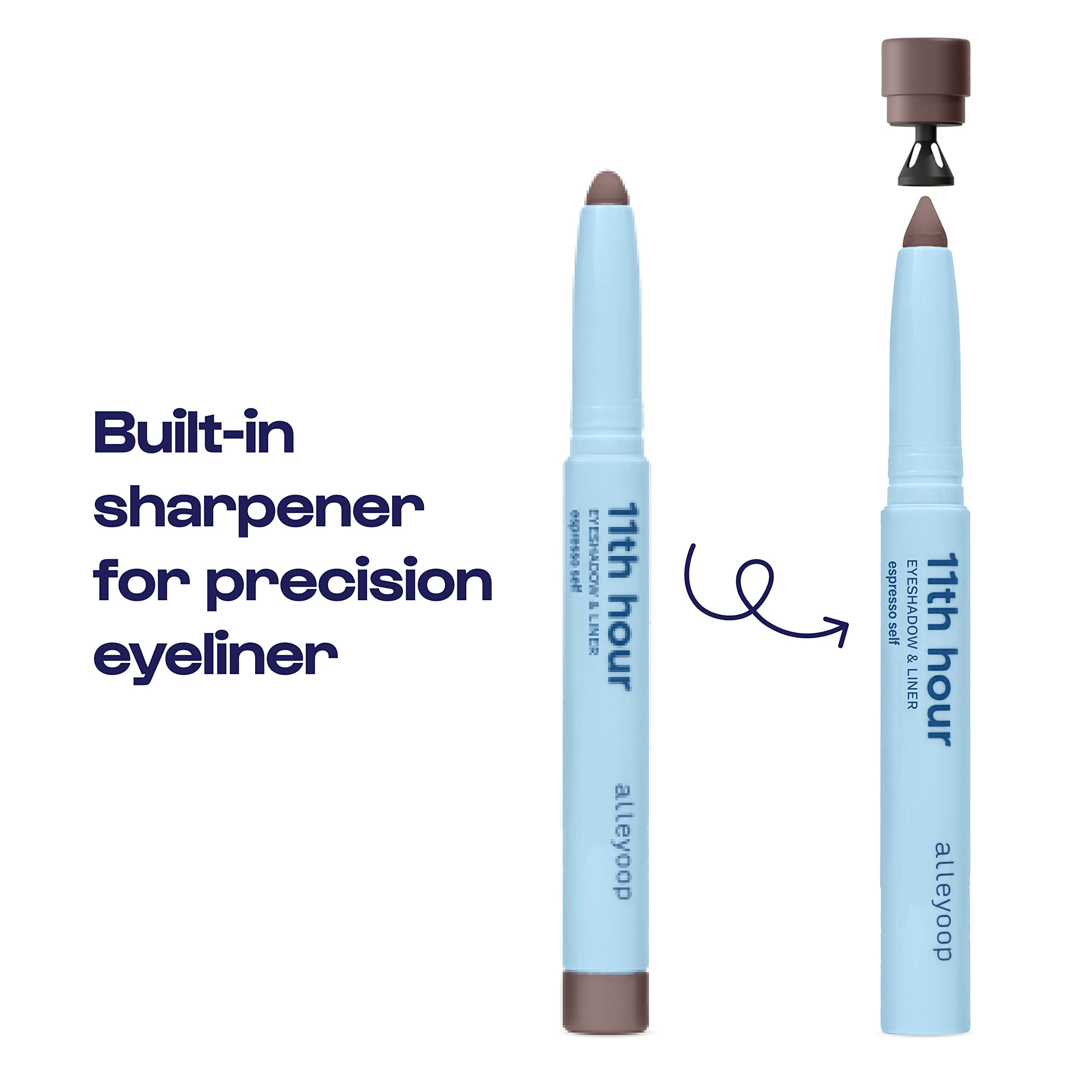 ALLEYOOP 11th Hour Cream Eye Shadow Sticks - Espresso Self (Matte) - Award-winning Eyeshadow Stick - Smudge-Proof and Crease Proof for Over 11 Hours - Easy-To-Apply and Compact for Travel, 0.05 Oz