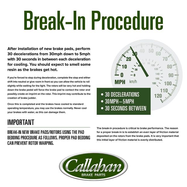 Callahan Front Drilled Slotted Brake Disc Rotors and Ceramic Brake Pads + Hardware Brake Kit For Mercedes-Benz C300 C350 E250 E350 E400 SLC300