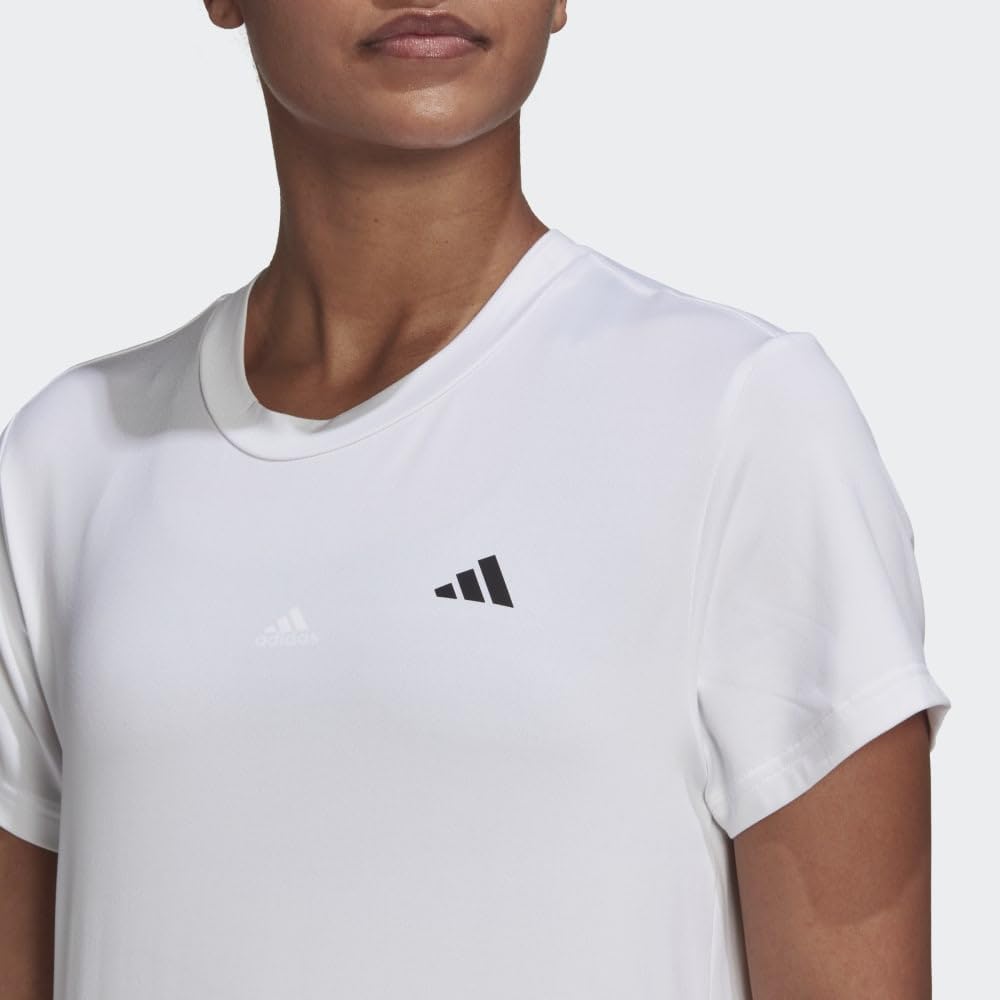 adidas Women's Standard AEROREADY Desgined 4 Training Minimal Tee, Black/Black/White, 4X