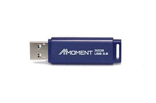 Mmoment MU37 32GB Single Pack USB 3.0 Flash Drive, Thumb Drive for Data Storage, Memory Stick with Read Speed up to 90MB/s, Jump Drive with Protection Cap, Modern Matte Blue (32GB)
