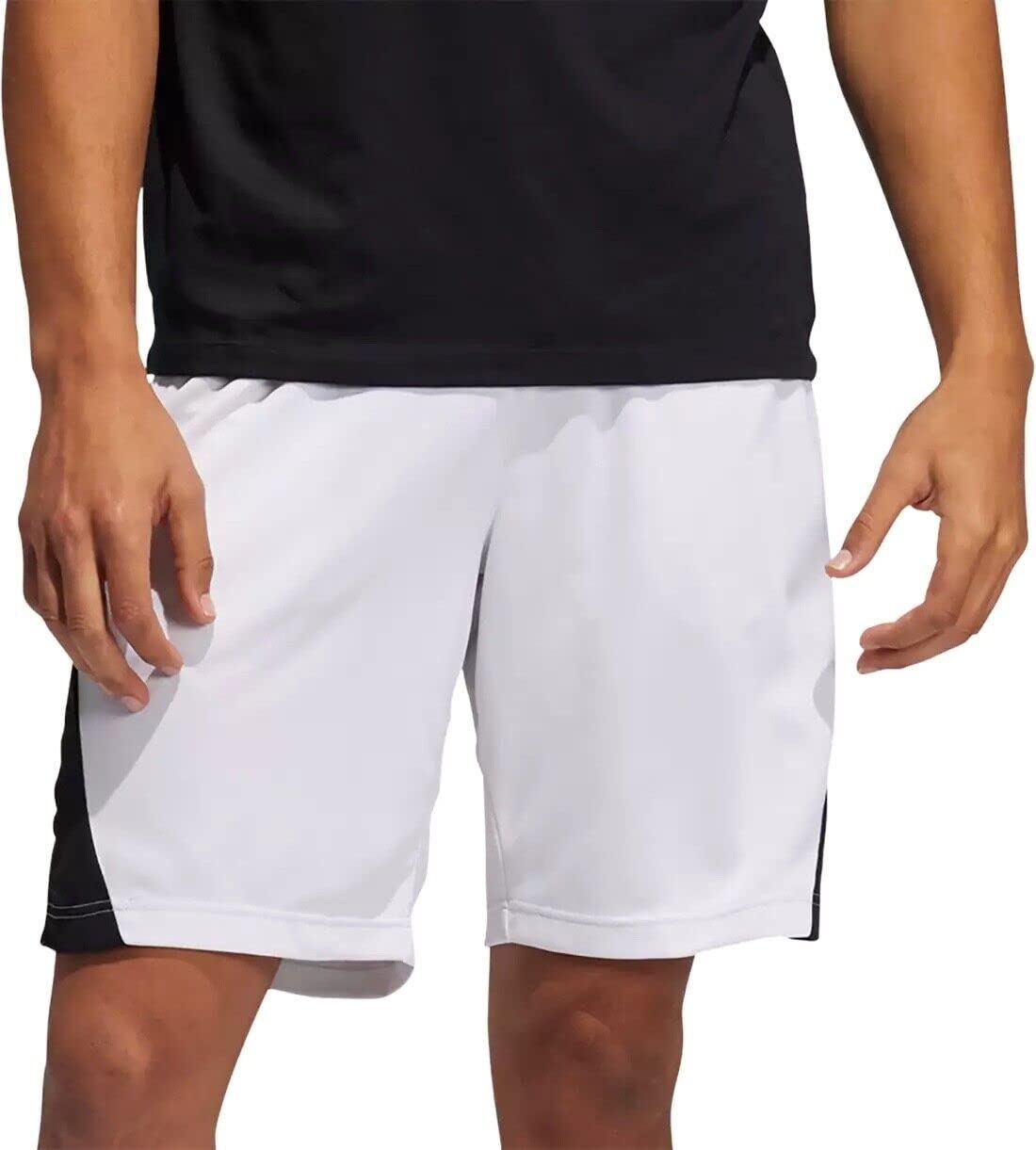 adidas Men's Axis Knit 2.5 Basketball Shorts H08739 Size XL White/Black