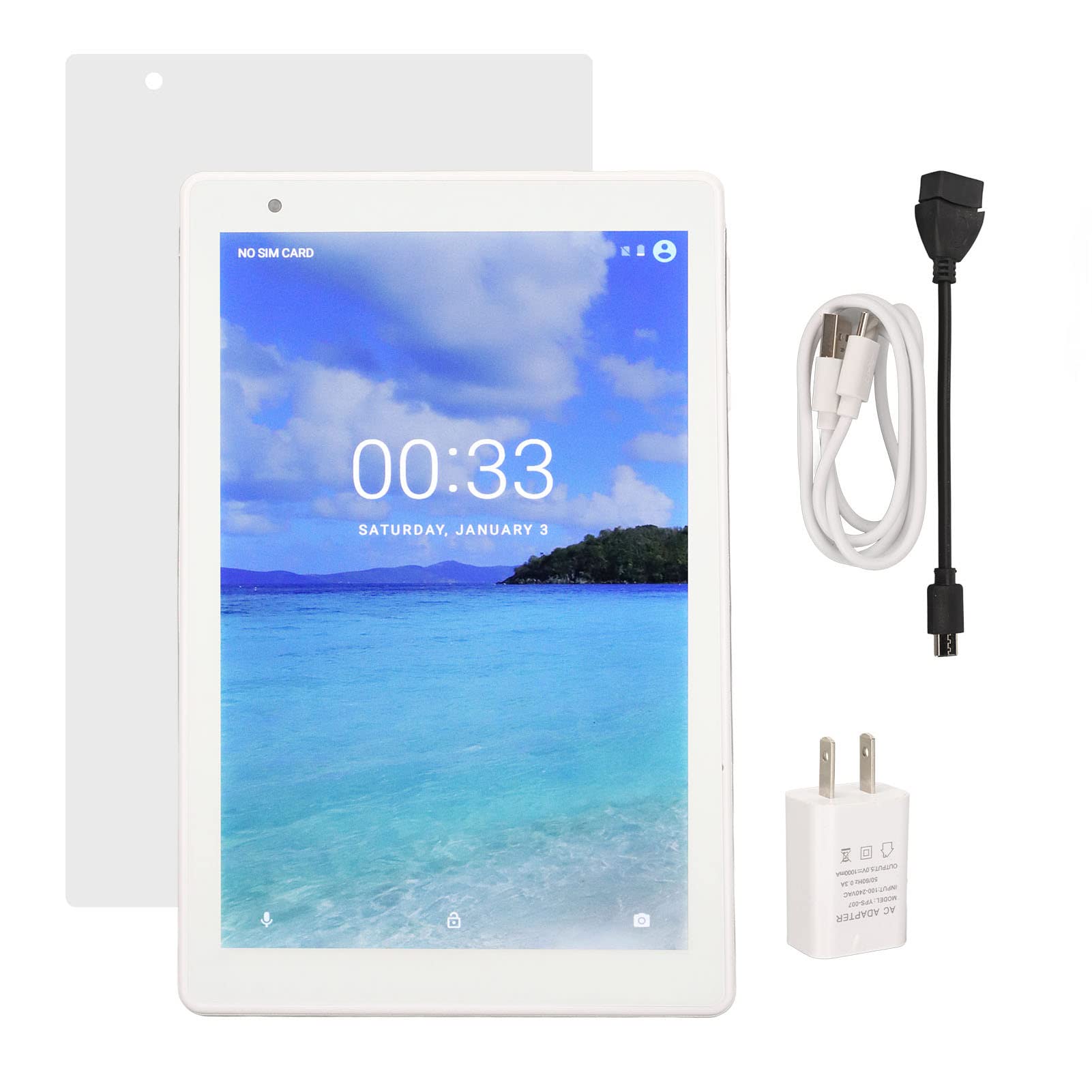 8.1 Inch Tablet, Android 10 2.4/5Ghz WiFi Tablet PC, 4+64GB, MTK6592 CPU, 720x1280 Resolution, with 3 Card Slots, for Entertainment