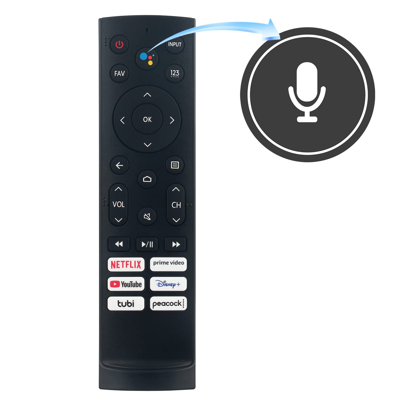 Allimity ERF3A90 Replaced Remote Control Fit for Hisense Smart TV U7H U8H Series and 75A6H 70A6H 65A6H 55A6H 43A6H 50A6H 65U6H 55U6H 75U6H 55A76K 75A76K