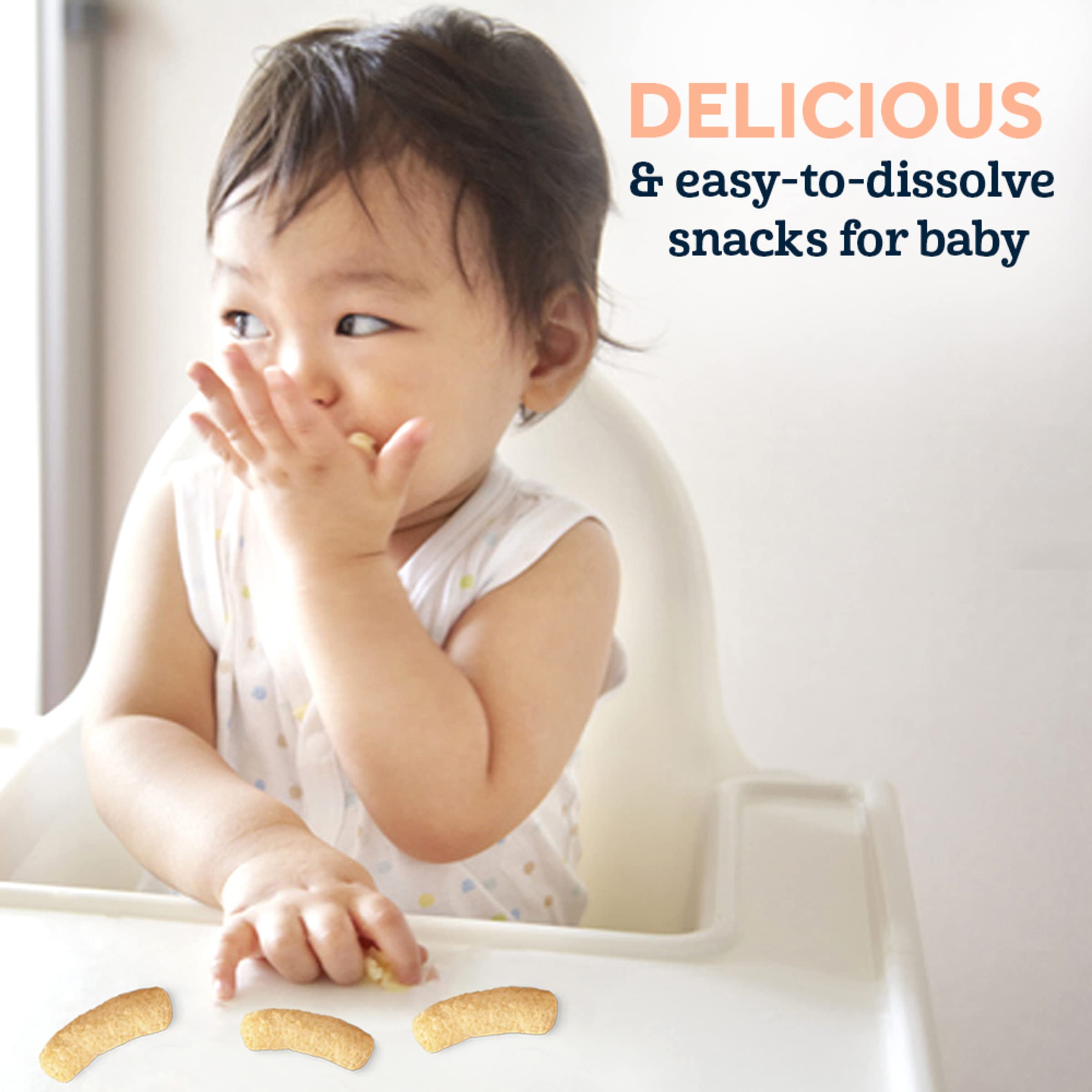 Gerber Snacks for Baby Lil’ Crunchies Baked Grain Snack (Mild Cheddar, Veggie Dip, Pack of 6)