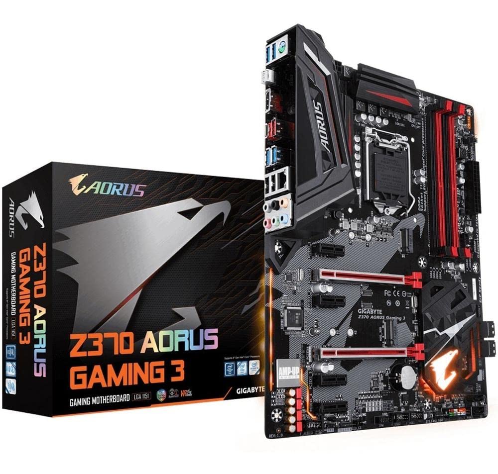 Gigabyte Z370 AORUS Gaming 3 Intel LGA1151/ATX/2xM.2/Front USB 3.1/RGB Fusion/Fan Stop/CrossFire Motherboards