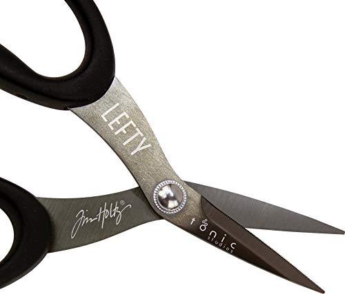 Tonic Studios Tim Holtz Non-Stick Micro Serrated Scissors 7"-Left-Handed