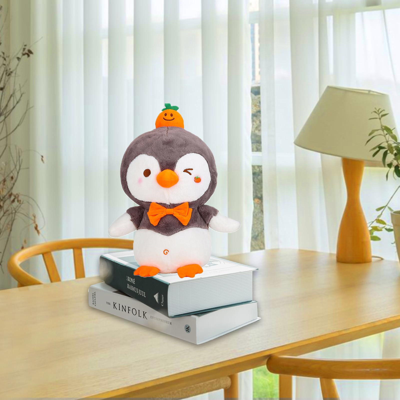 AUCOOMA Penguin Plush Stuffed Animal Toys,Cute Stuffed Penguin Plush Toy Hug Pillow 9.8"