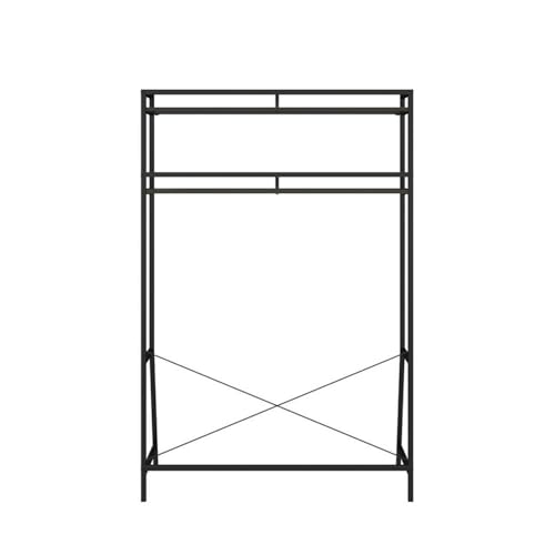 Novogratz Beverly Over-The-Bed Storage for Twin & XL Twin Beds (18.5" L x 42.83" W x 64.86" H), Espresso/Black