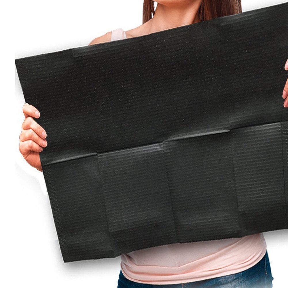 Disposable Dental Bibs Sheets Cloths, Tattoo Table Covers Clean Pad,Underpad Hygiene Personal Tattoo Bib Waterproof Tattoo TableCloth Tattoo Supply Sheet, 125pcs13" X 17" (Black) (125 Pcs)