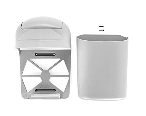 Camco Cabinet Mount Trash Can | Ideal for Tight Spaces in an RV, Boat, Apartment, Dorm Room or Tiny House | Measures 13.5" x 8.5" x 5" (43962)